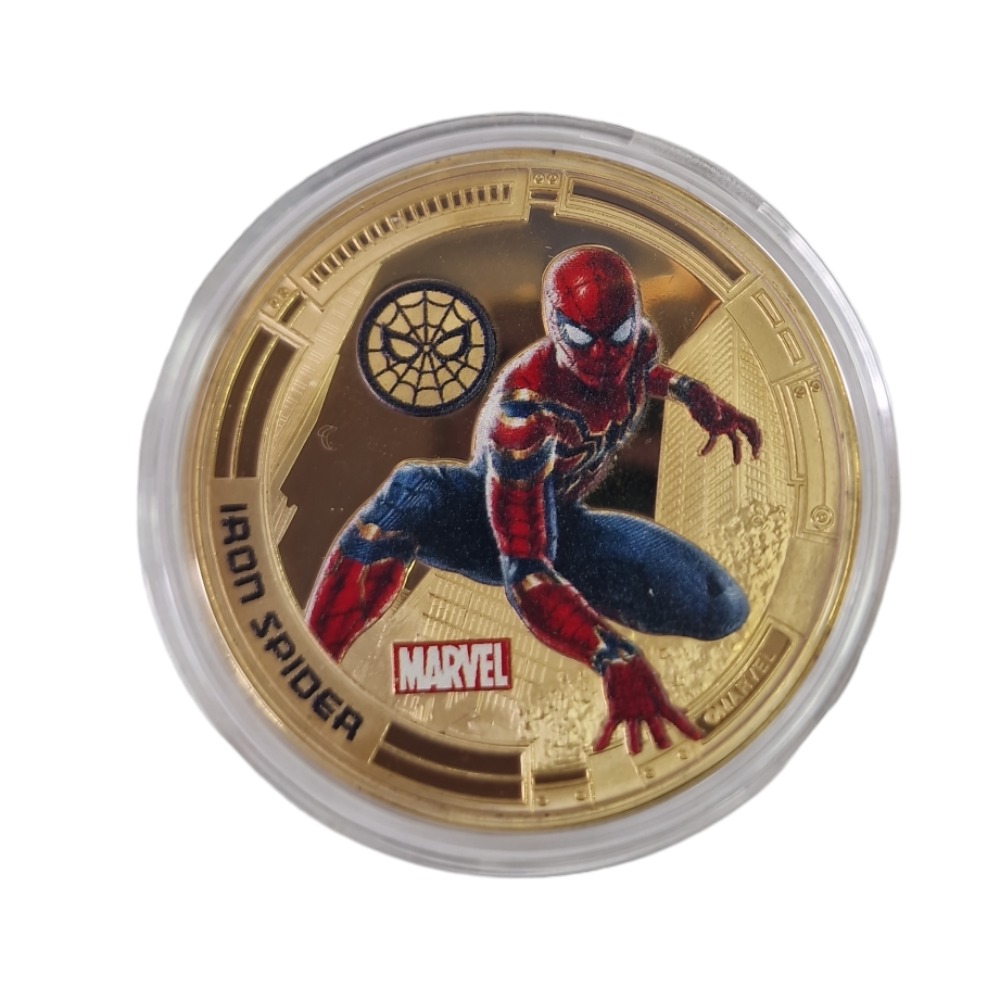 Marvel Avengers Infinity War 24ct Gold Iron Spider Plated Coin In ...